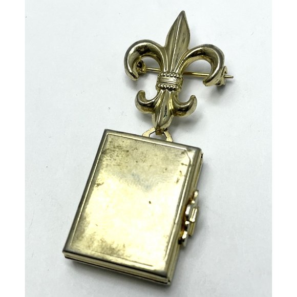 Vintage | Jewelry | Vintage Coro Photo Book Locket Brooch Pin | Poshmark